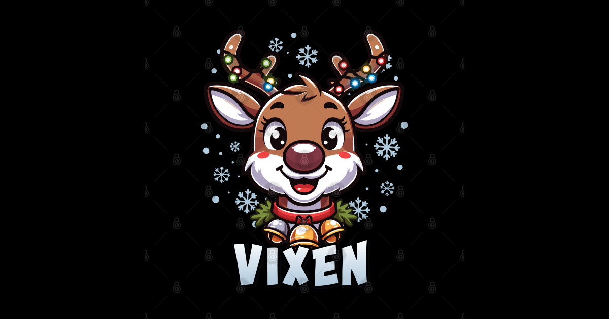 Santa’s Reindeer Vixen Xmas Group Costume - Santas Reindeer - Sticker ...