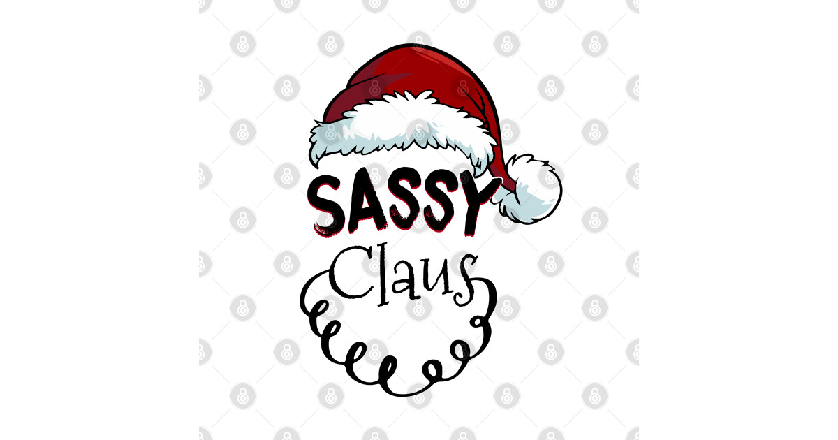 Vintage Sassy Claus Retro Santa Claus Happy Merry Christmas - Santa ...