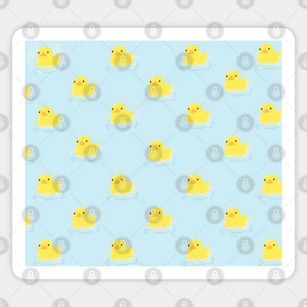 Cute rubber ducky pattern - Duck - Sticker | TeePublic