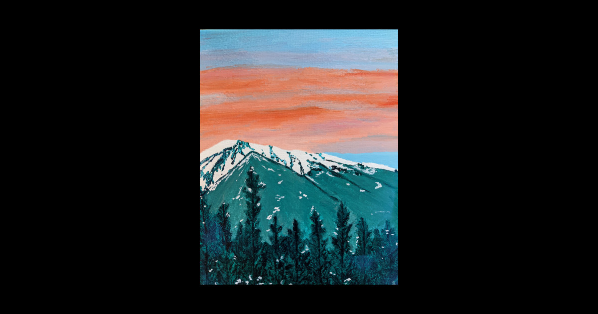 Snow Mountain Print - Snow Mountain - Sticker | TeePublic