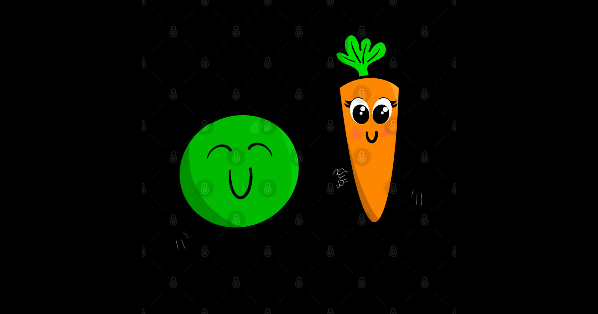 We go together like... - Peas And Carrots - Sticker | TeePublic
