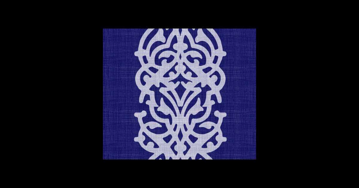 Indigo Large Arabesque - Indigo - Sticker | TeePublic