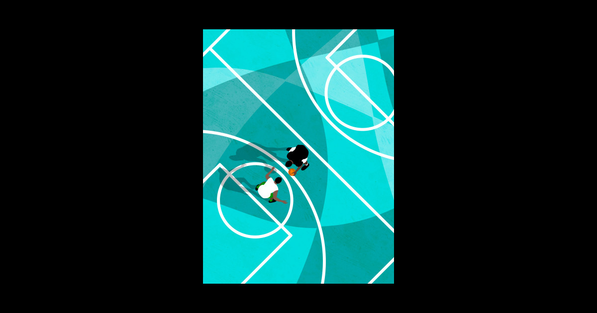 Shoot Hoops Basketball Court | Aerial Illustration - Basketball ...