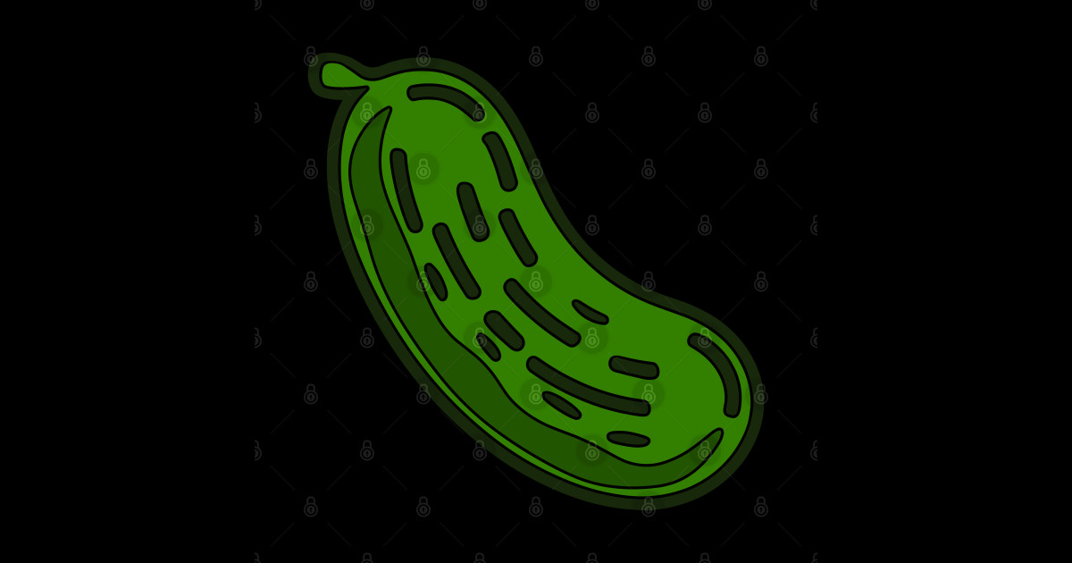 Funny Pickle Cartoon Art - Pickle Illustration - Sticker | TeePublic