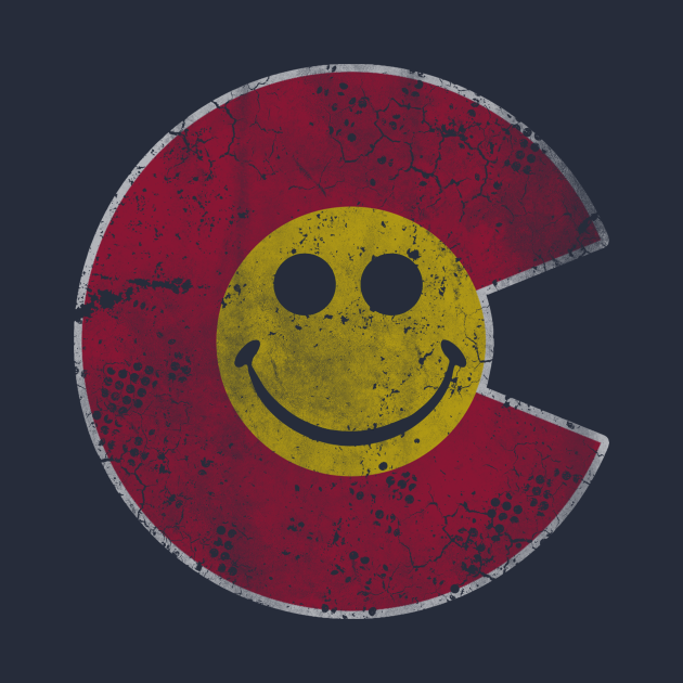 Colorado Flag Smiley Face - Colorado - T-Shirt | TeePublic