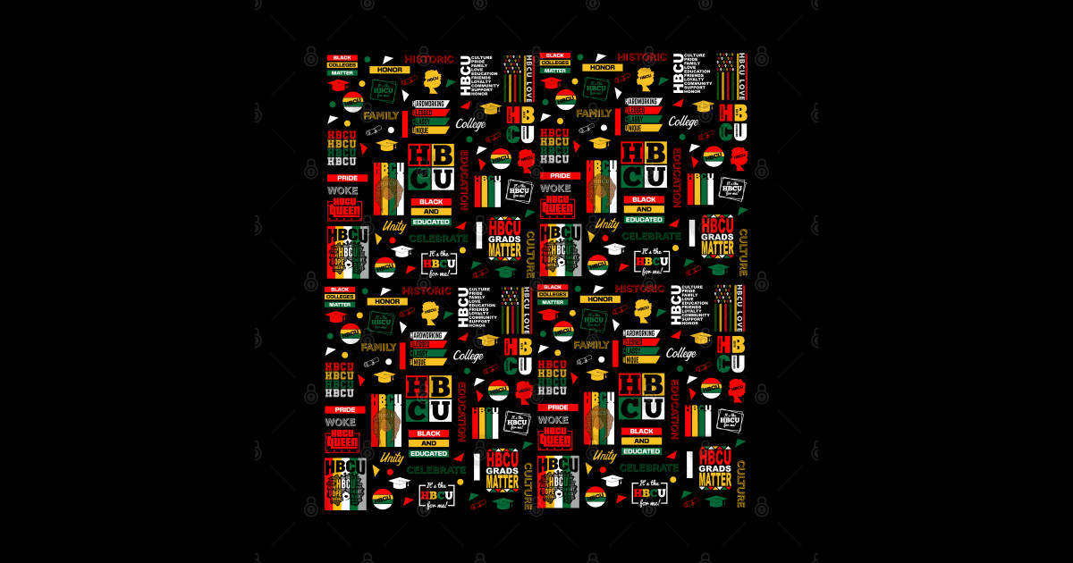 HBCU Pride Pattern for Students and Grads - Hbcu - Magnet | TeePublic