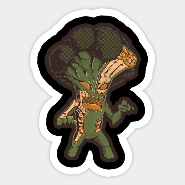 Broccozilla X-ray - A Kaiju Vegetable - Sticker - Sticker Art - Sticker ...
