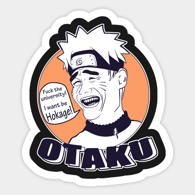 Otaku - Otaku Anime Manga Yao Ming Meme - Sticker | TeePublic