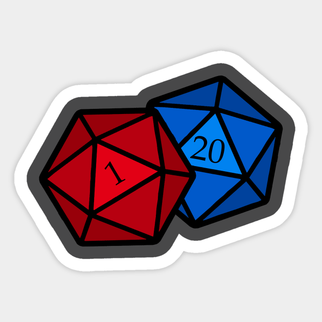 Nat 1 20 - Dnd - Sticker | TeePublic