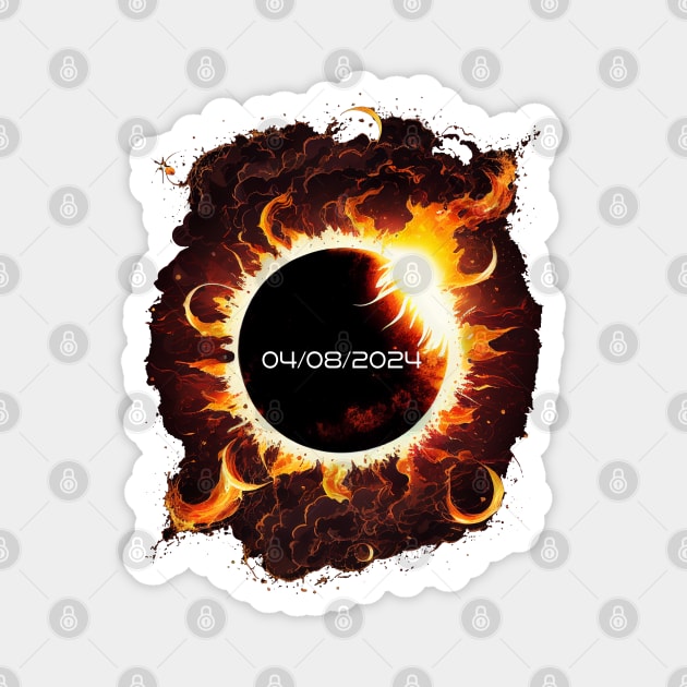 Total Solar Eclipse USA April 8, 2024 - Solar Eclipse - Magnet | TeePublic
