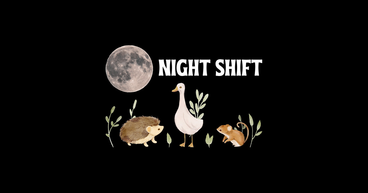 night shift with goose hedgehog and rat under moonlight - Goose ...