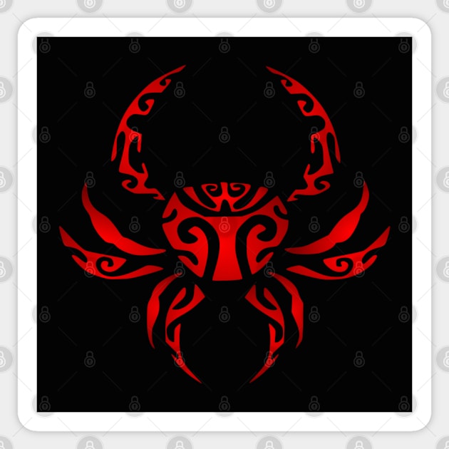 CANCER - zodiac sign (red) - Cancer Zodiac Sign - Sticker | TeePublic