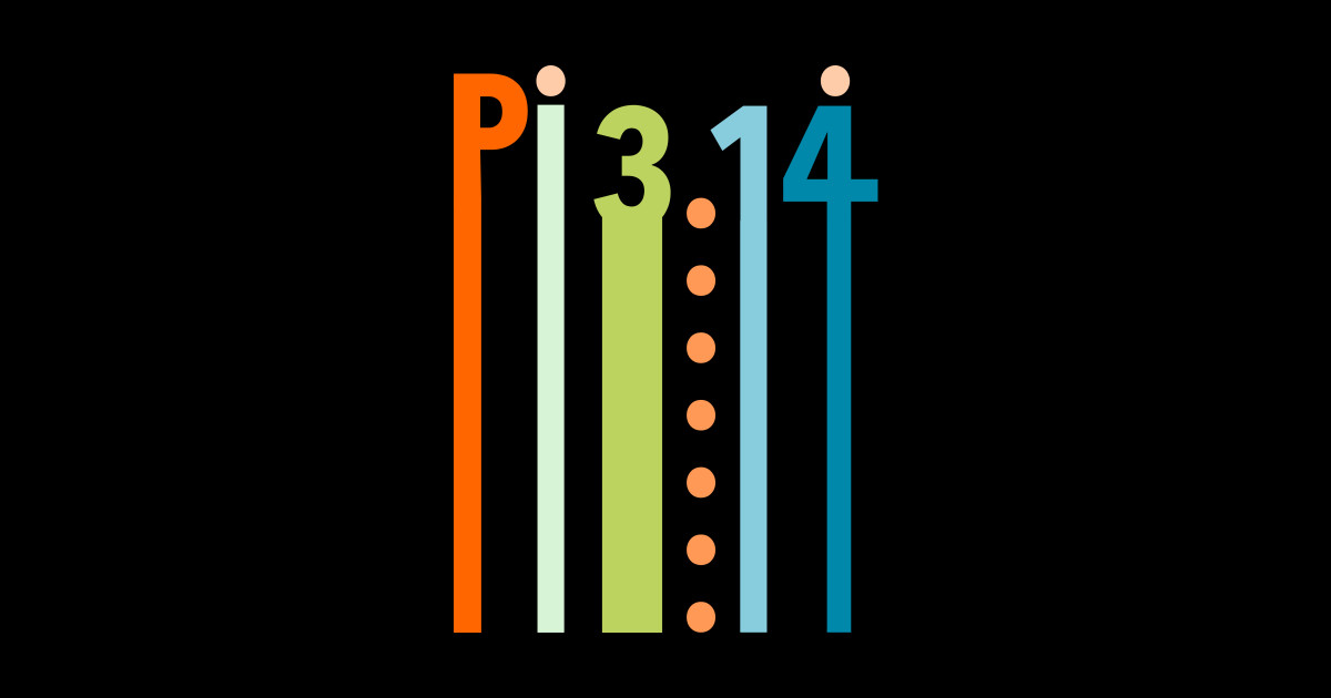 Pi 3.14 stretch letters and numbers - fun colors - Pi 314 - Sticker ...