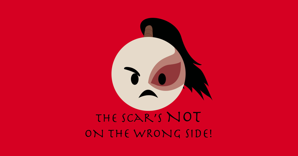 Angry Zuko emoji 1 "The scar's NOT on the wrong side!" - Prince Zuko ...