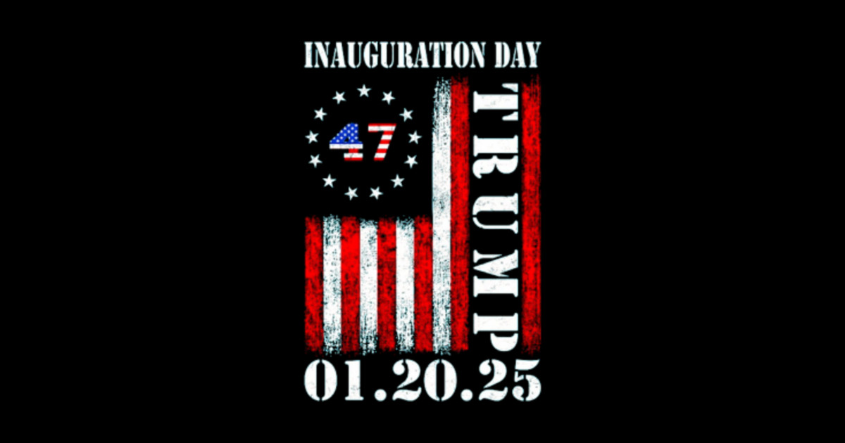 Trump Inauguration Day 2025 47th President USA American Flag - Trump ...