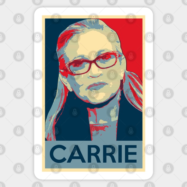 Carrie Fisher Poster - Carrie Fisher - Sticker | TeePublic
