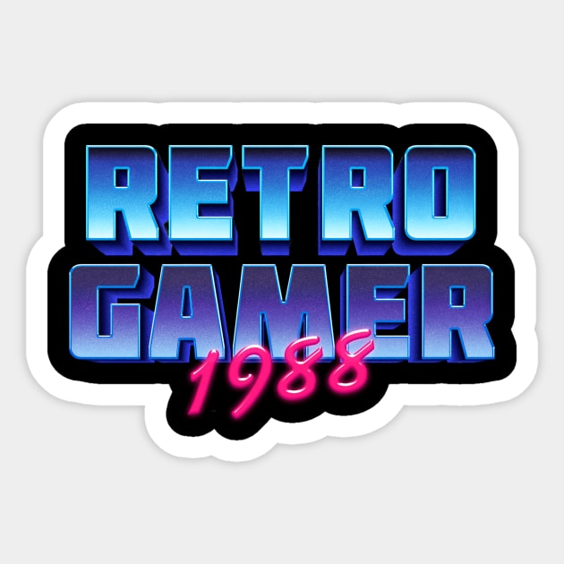 Retro Gamer - Gaming - Sticker | TeePublic