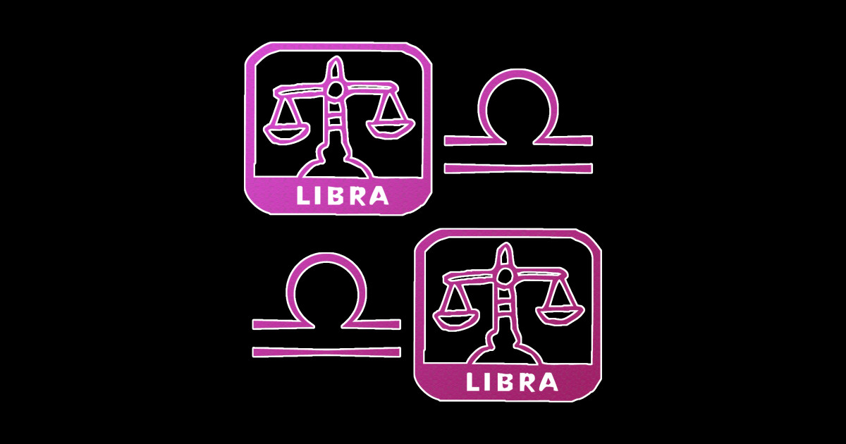 Libra Birth Sign - Pink - Libra - Sticker | TeePublic
