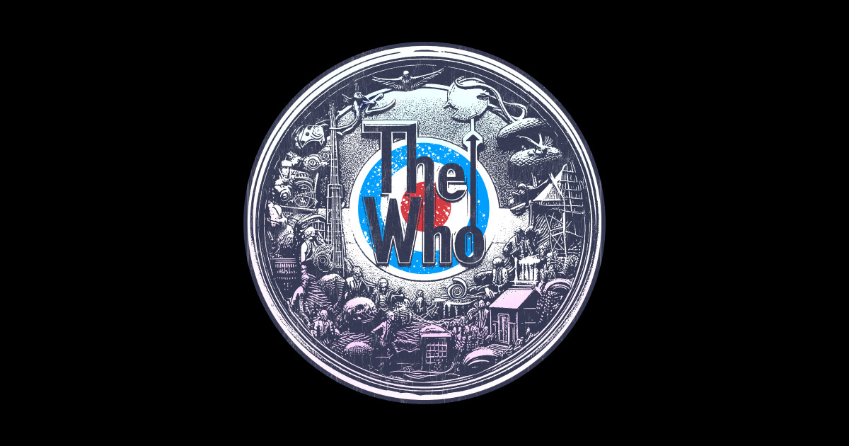the who band merchandise spin illustration - The Who - Sticker | TeePublic