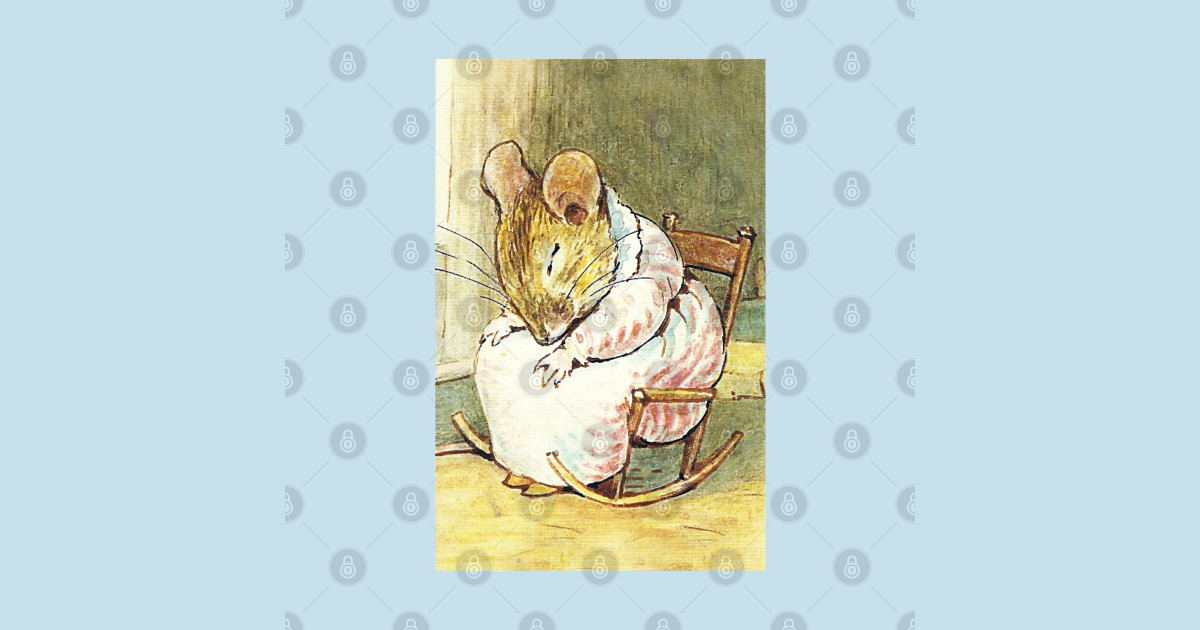Mouse Asleep in Rocking Chair - Beatrix Potter - Tale Of Two Bad Mice ...