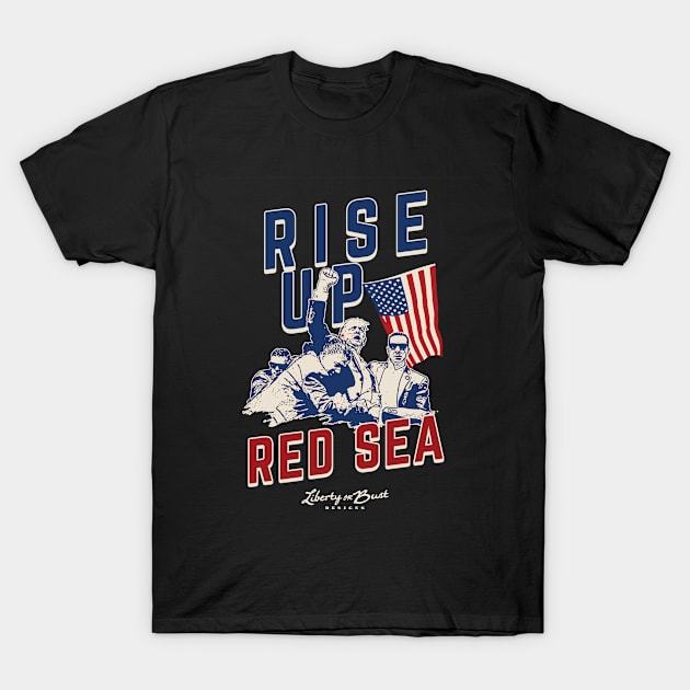 Donald Trump Raised Fist Rise Up Red Sea - Donald Trump - T-Shirt ...