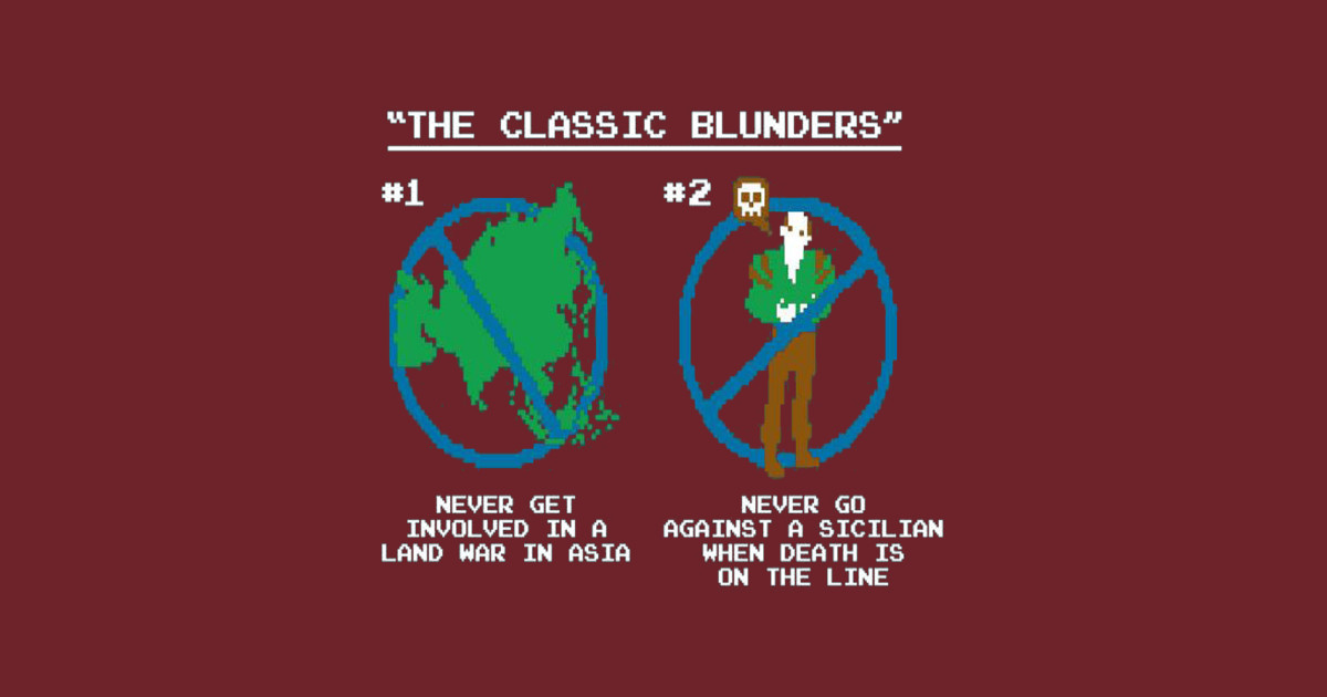 classic blunders - The Princess Bride - T-Shirt | TeePublic