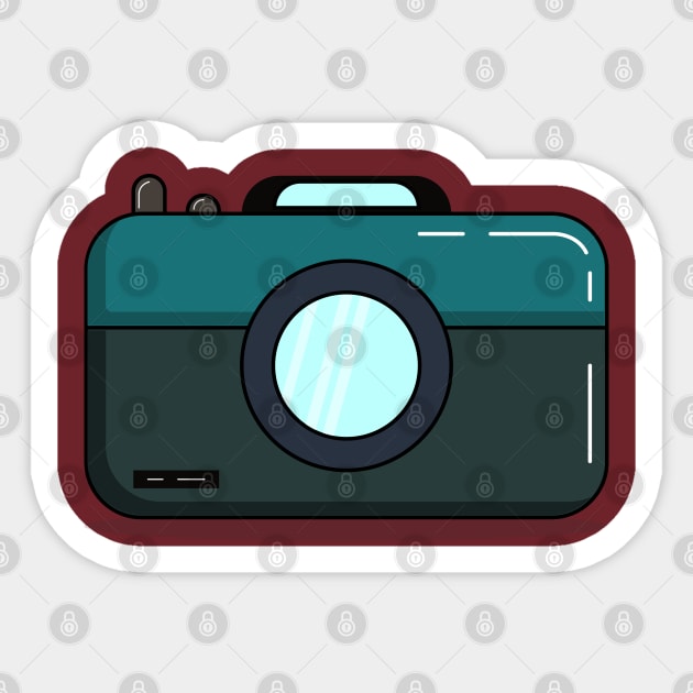 simple cute camera - Camera - Sticker | TeePublic