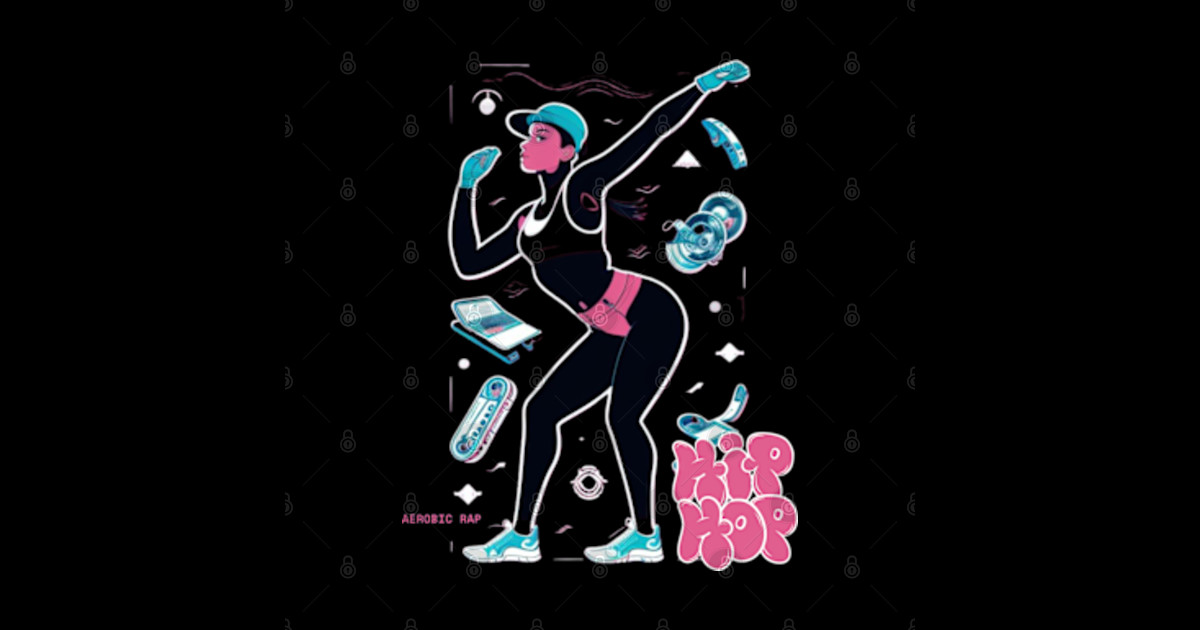Hip hop Aerobic Rap - Hip Hop - Sticker | TeePublic