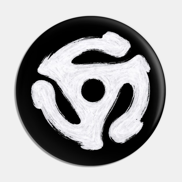 45 RPM Adapter – Hand-Drawn Vinyl Icon - Vinyl Record - Pin | TeePublic