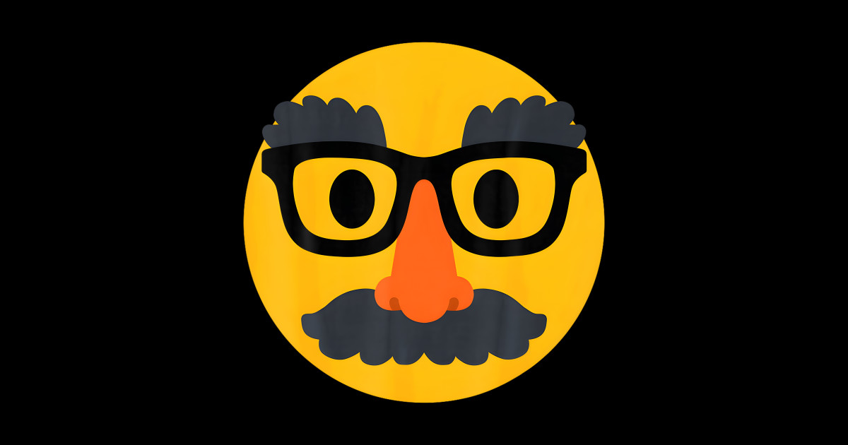 Disguised Emoticon Face - Funny Emoticon Face - Sticker | TeePublic