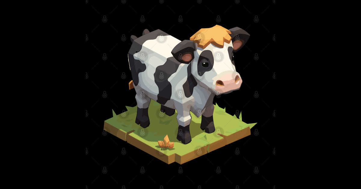 Cute Chubby Chibi Isometric Cow - Cute Chubby Chibi Isometric Cow ...