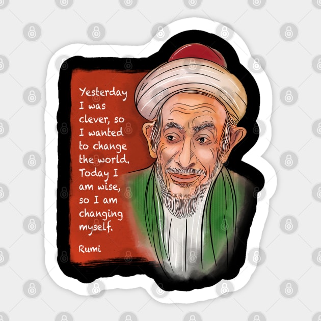 Rumi quote - Rumi Quote - Sticker | TeePublic