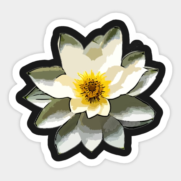 White Lotus Art - White Lotus - Sticker | TeePublic