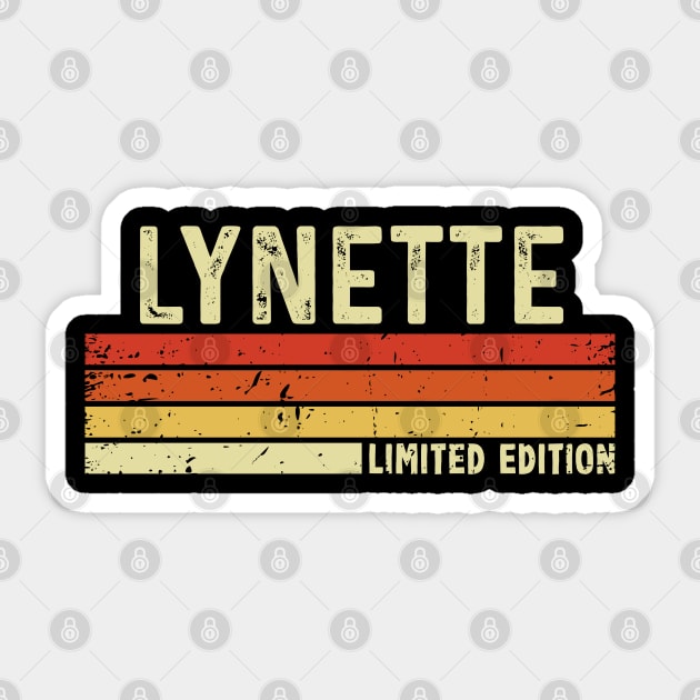 Lynette Name Vintage Retro Limited Edition Gift - Lynette - Sticker ...