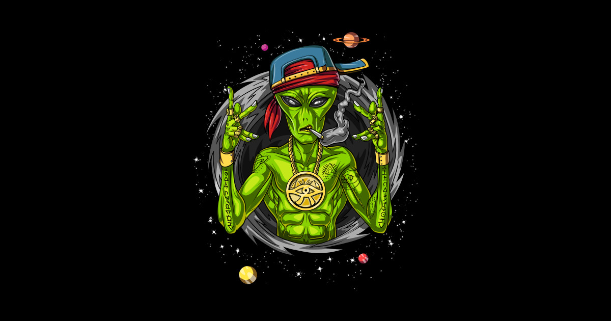 Alien Gangster - Alien Gangster Rapper - Sticker | TeePublic