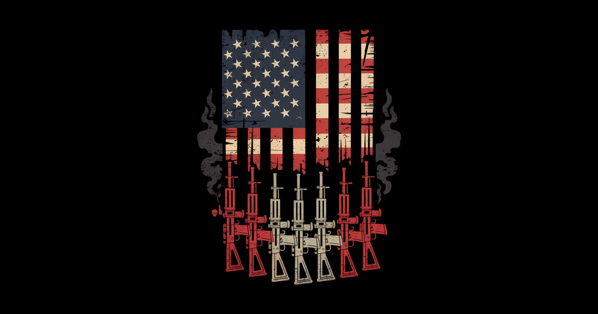 American Flag Rifle AR-15 4th Of July Independence Day Gift - American ...