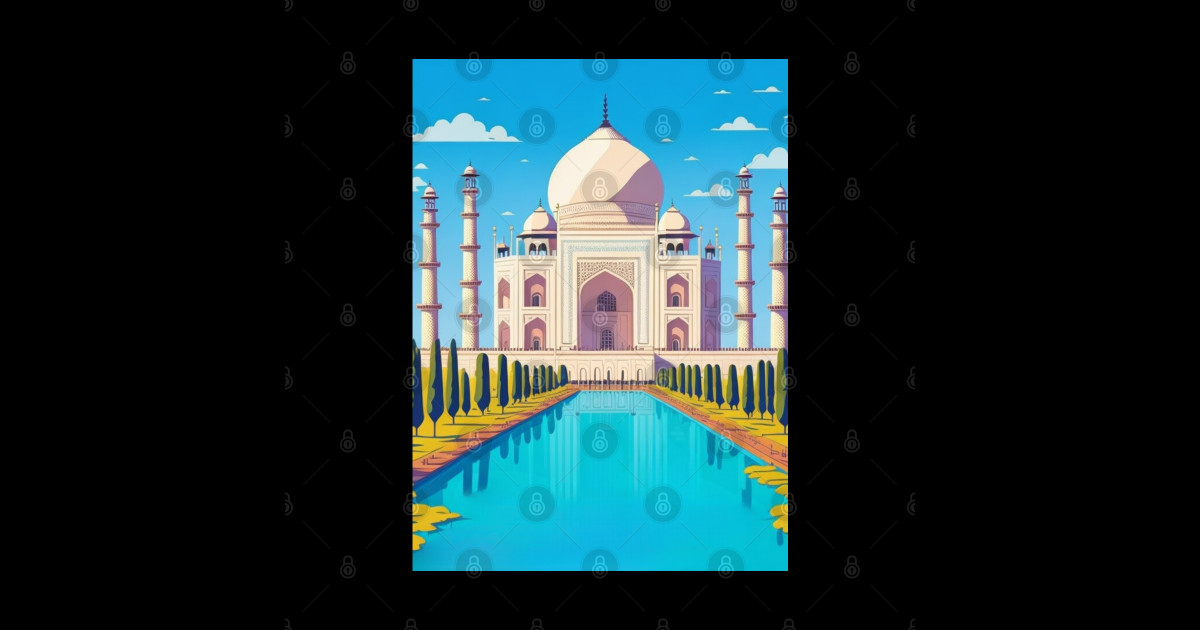 Taj Mahal - Taj Mahal Gift - Sticker | TeePublic