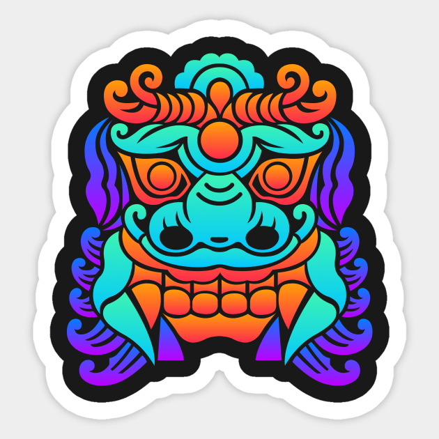 Trippy Psychedelic Chinese Dragon - Chinese Dragon - Sticker | TeePublic