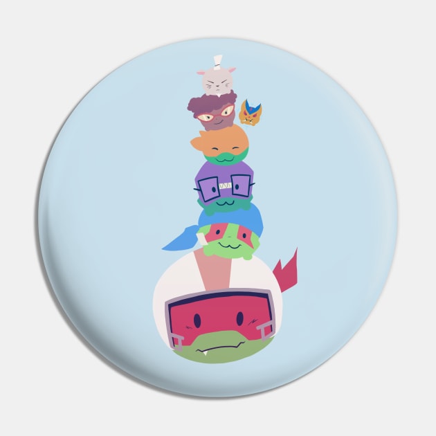 Kawaii ROTTMNT - Rottmnt - Pin | TeePublic