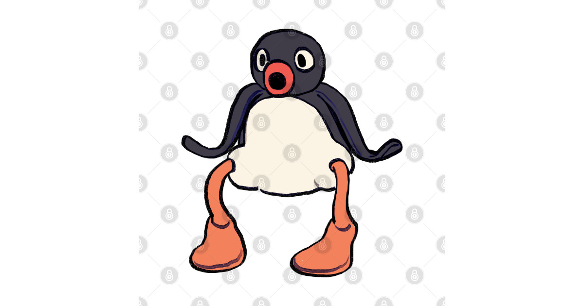 surprised pingu noot penguin meme - Pingu - T-Shirt | TeePublic