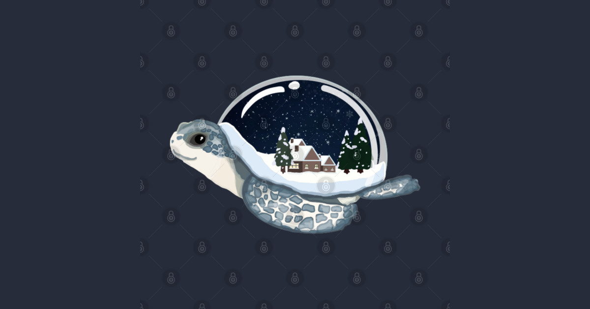Turtle Snow Globe Winter Wonderland - Turtle - T-Shirt | TeePublic