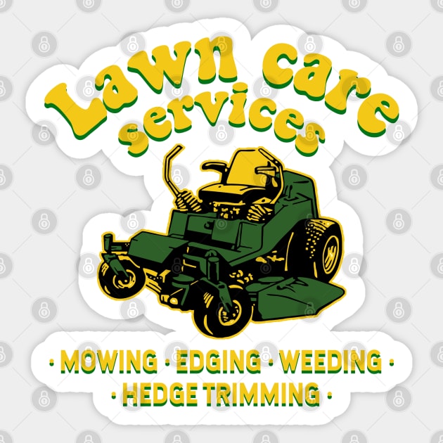 lawn care services zero turn mower - Lawn Care Specialist - Sticker ...