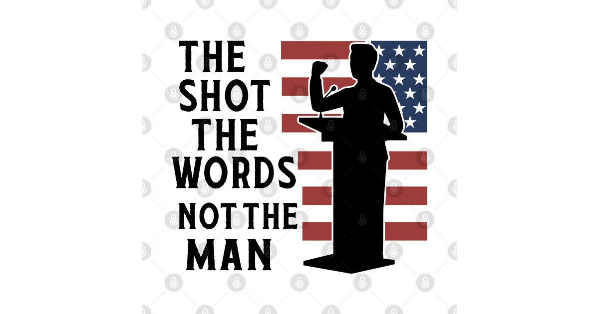 Charlie Kirk The Shot The Words Not The Man - Charlie Kirk - T-Shirt ...