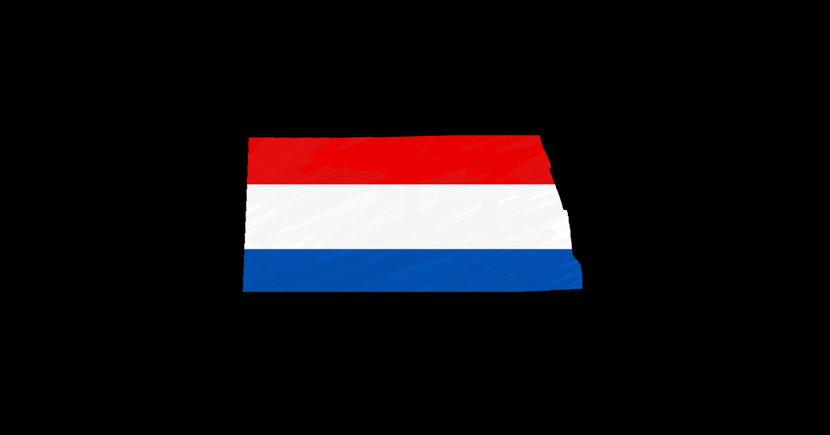 Red, White, and Blue North Dakota Outline - Red White And Blue North ...