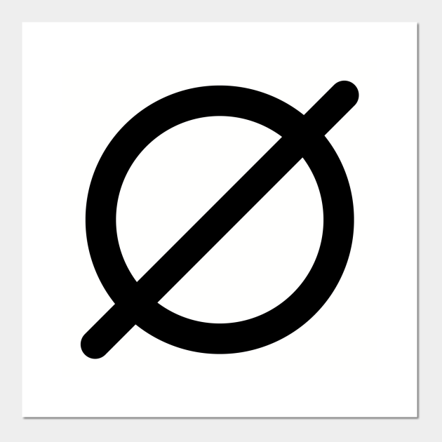 Empty Set Symbol - Math Symbol - Posters and Art Prints | TeePublic