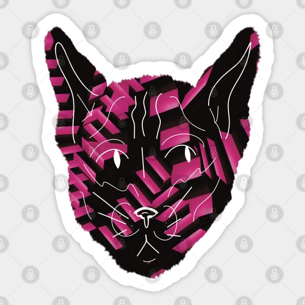 Liminal Spaces Cat Pink Design - Cat Lover Gifts - Sticker | TeePublic