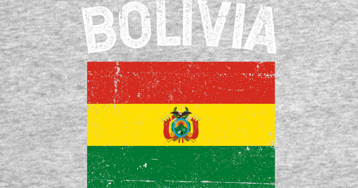 Bandera de Bolivia - Bolivian Flag - White letters design - Bolivia - T ...