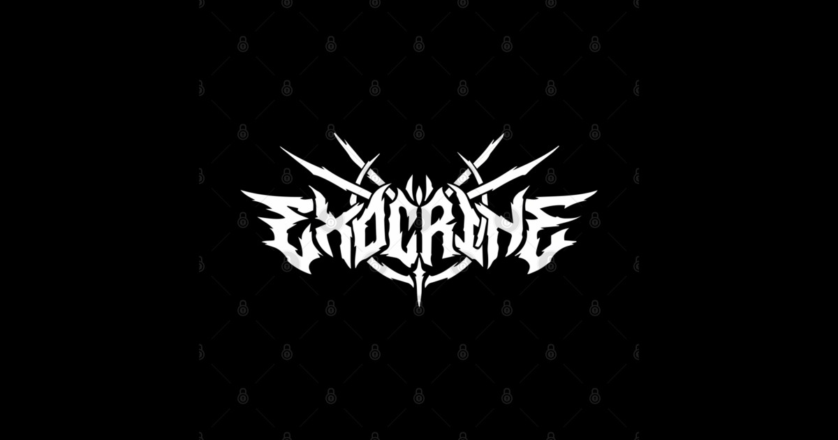 Exocrine Fan Art Logo – Sharp White Tech Death Emblem - Exocrine - Pin ...