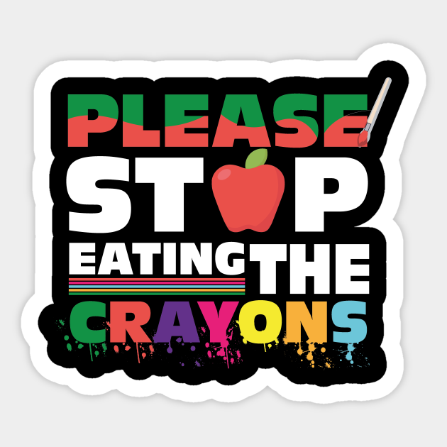 Eat Crayons Sticker at Hunter Wang blog