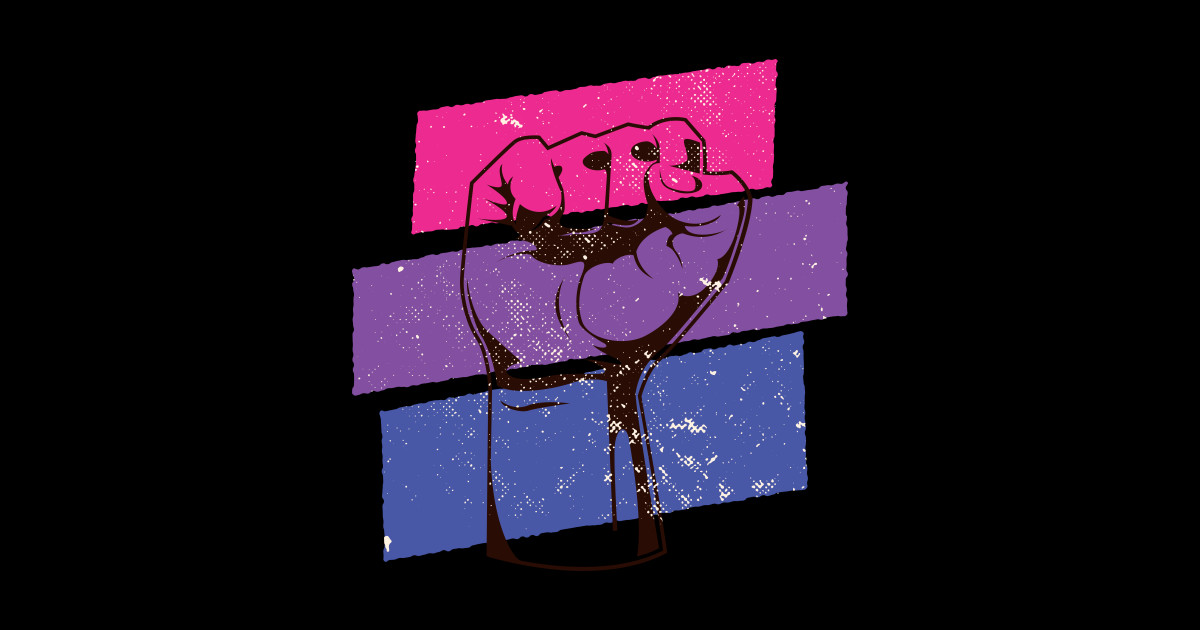 Fight for LGBTQ Rights // Protest Fist Bisexual Pride Flag - Bisexual ...
